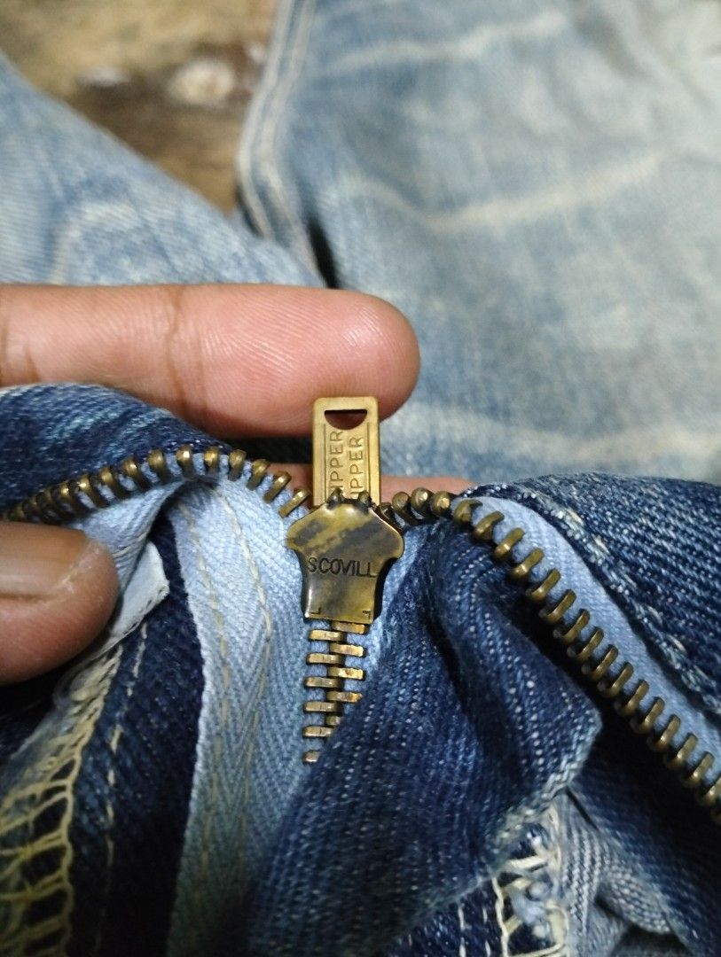 Vintage LEE Selvedge Distressed Scovill Zipper, Men's Fashion, Bottoms ...
