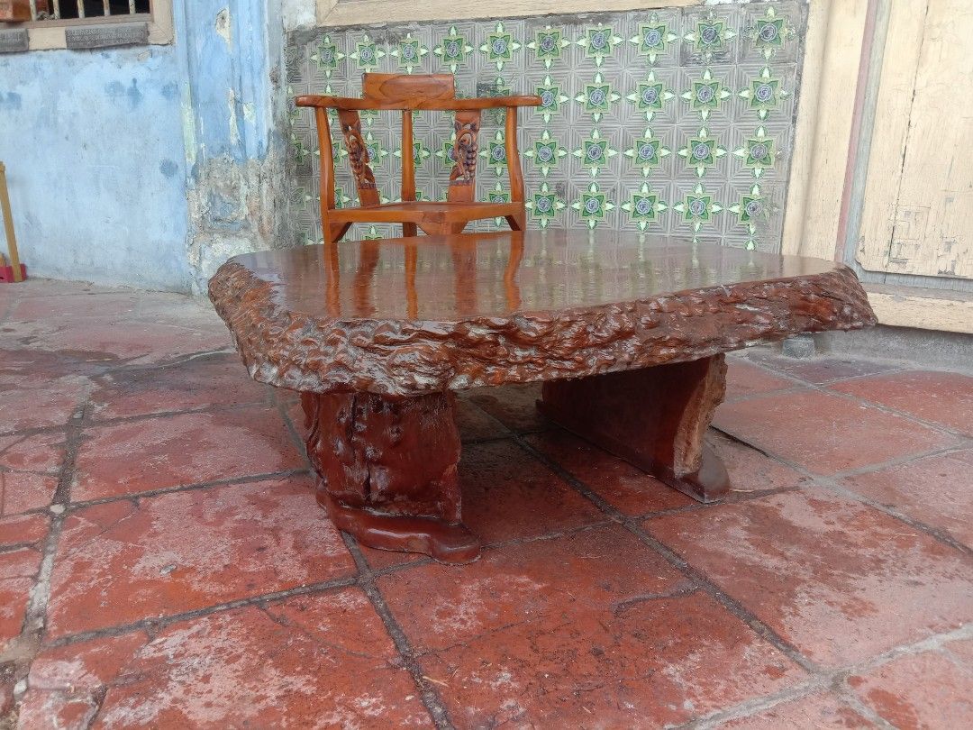 Vintage Wood Slap table, Furniture & Home Living, Furniture, Tables ...