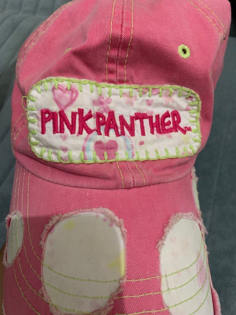 Y2k vintage pink panther hat, Fesyen Pria, Aksesoris, Topi di Carousell