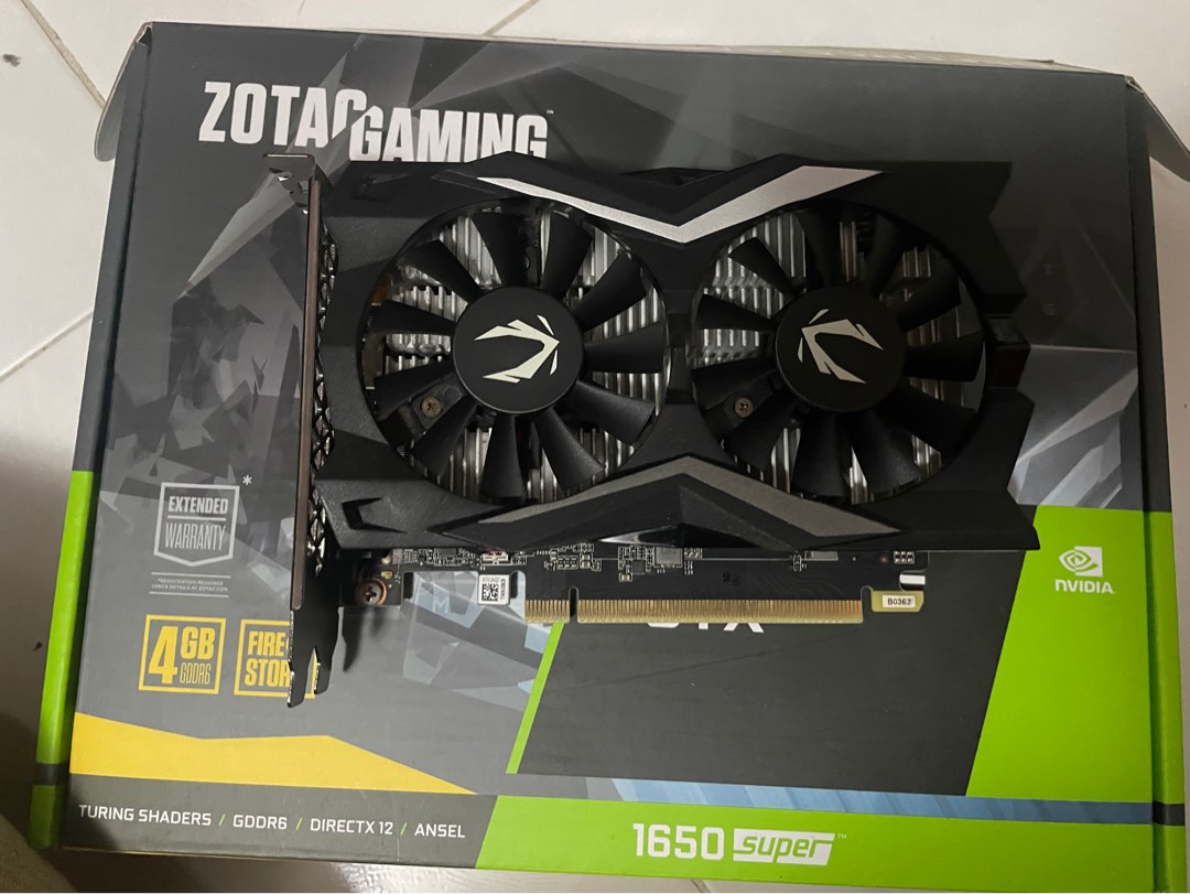 Zotac GTX 1650 Super 4gb graphics card, Computers & Tech, Parts ...