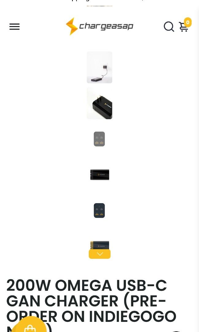 200W OMEGA USB-C GAN CHARGER Chargeasap, Mobile Phones & Gadgets ...