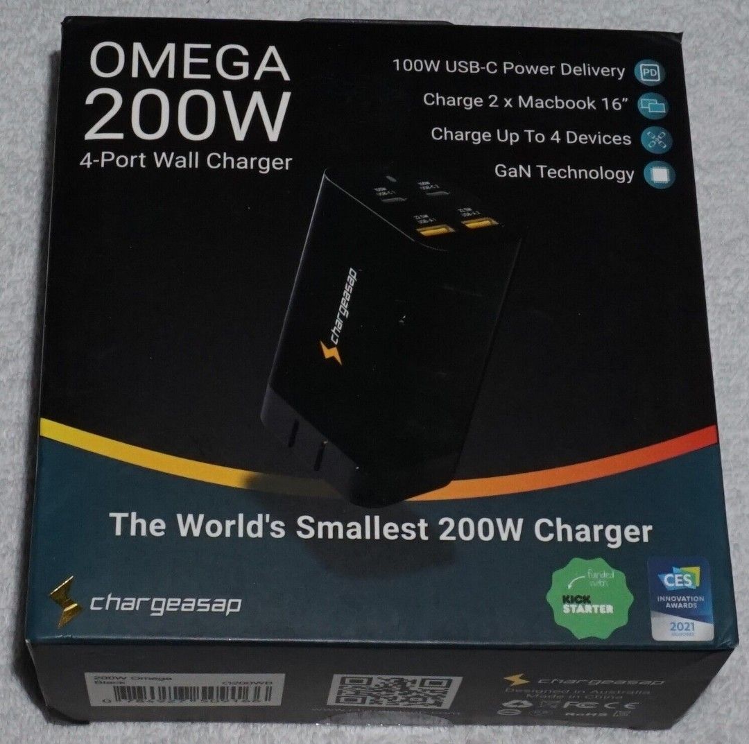 200W OMEGA USB-C GAN CHARGER Chargeasap, Mobile Phones & Gadgets ...