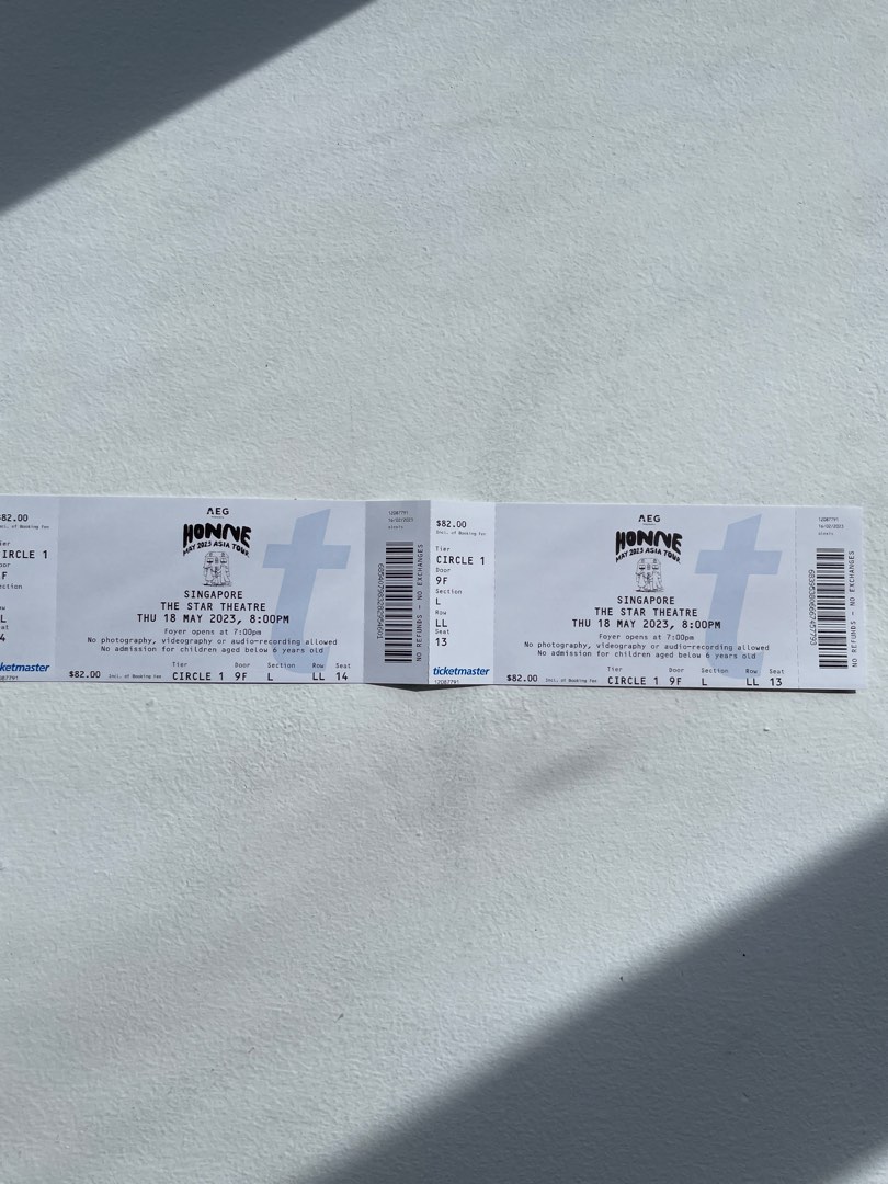 2 x Honne 2023 Asia Tour Concert Tickets, Tickets & Vouchers, Event ...