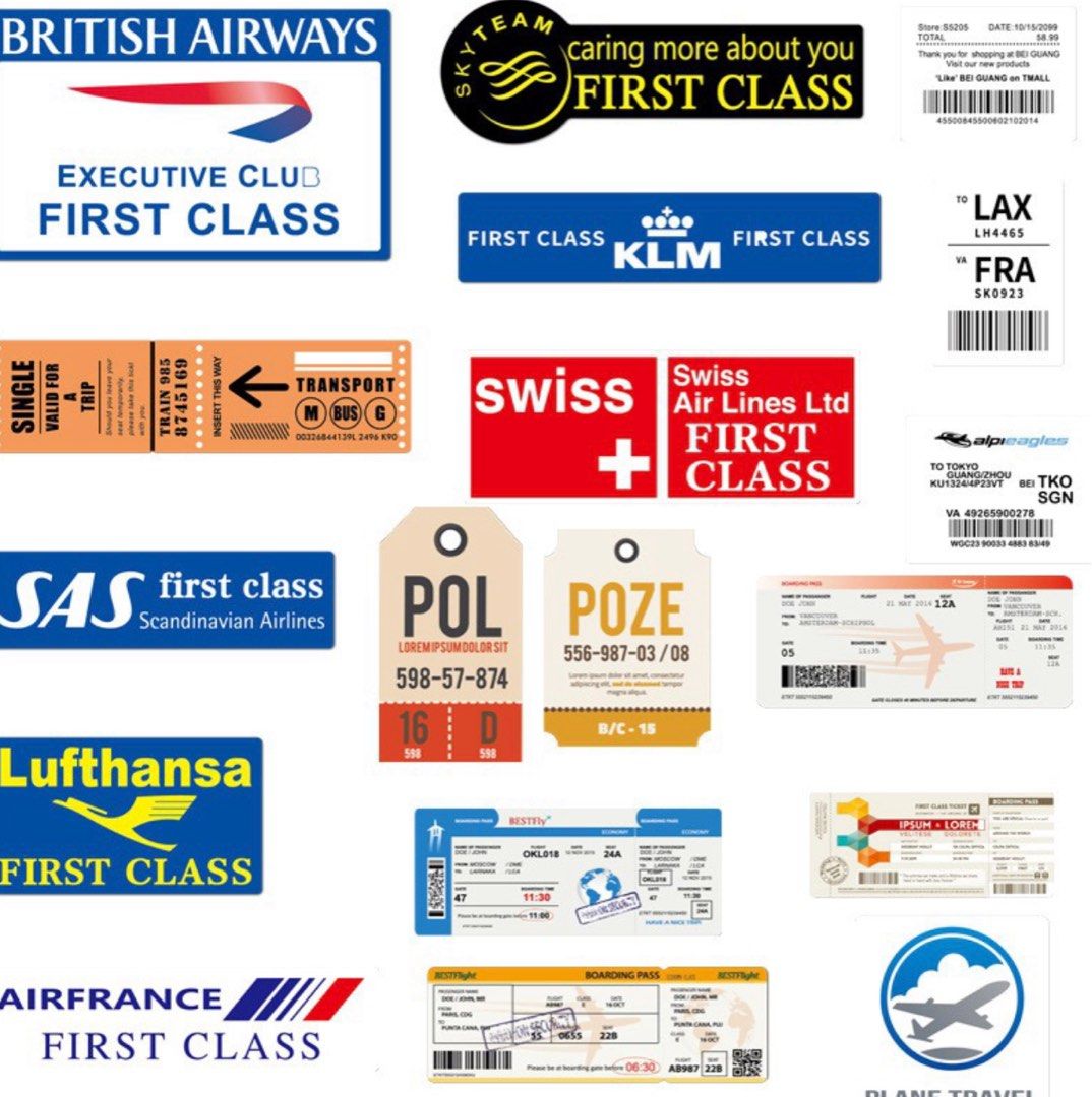 29pcs (Large Size) Airlines Flight Series 03 - Airline Boarding Pass ...