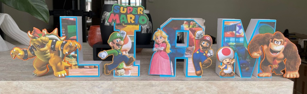 3D Cardstock Letter and Number | 3D Custom Name | 3D Custom Party ...