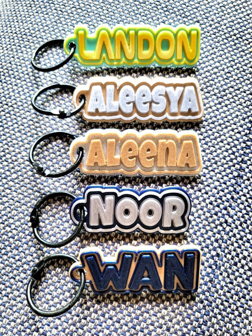 3D printed Name Keychain, Hobbies & Toys, Stationery & Craft, Handmade ...