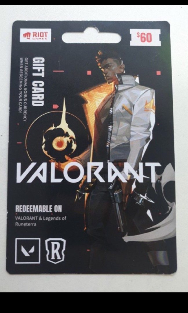 $60 VALORANT GIFT CARD, Video Gaming, Gaming Accessories, Game Gift ...