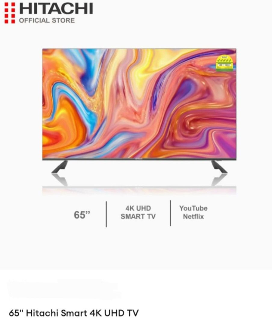 65" Hitachi Smart 4K UHD TV - Spoilt LCD, TV & Home Appliances, TV ...