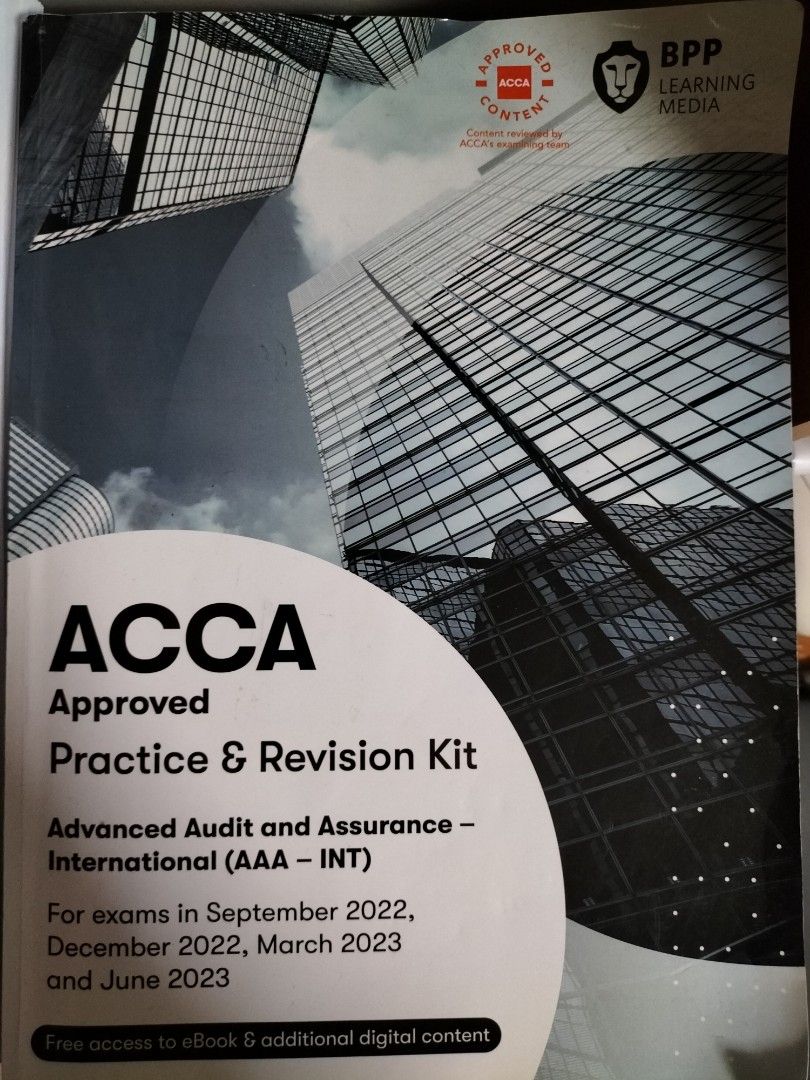 ACCA AAA (International) - ACCA Approved Practice & Revision Kit - BPP ...
