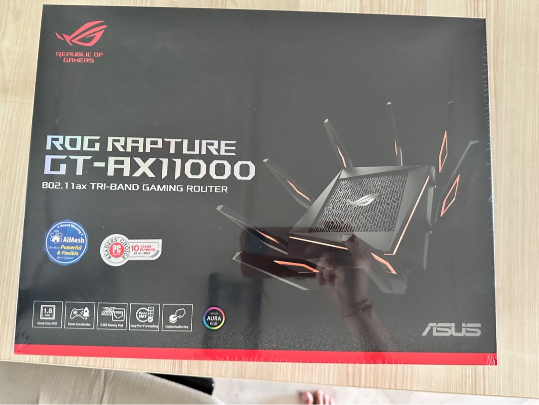 Asus ROG rapture GT-AX11000 tri-band gaming router, Computers & Tech ...