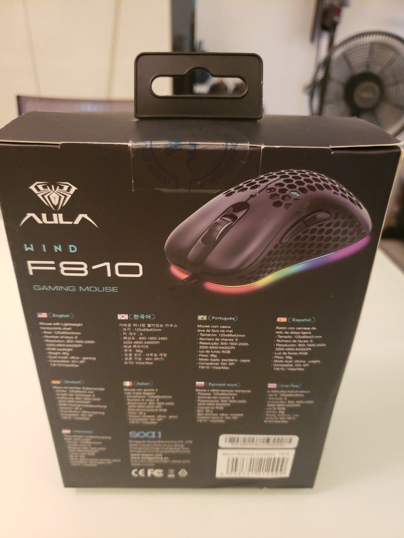 AULA WIND F810F Gaming Mouse, 電腦＆科技, 電腦周邊及配件, 電腦滑鼠及相關產品 - Carousell