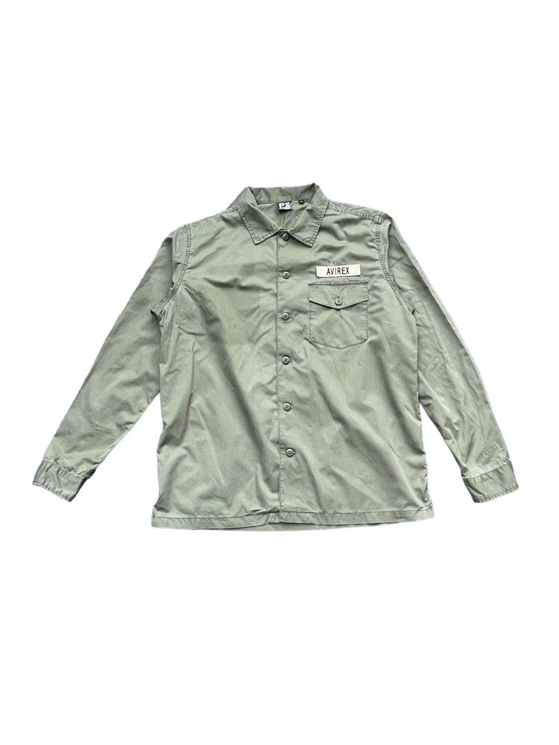 Avirex Field Uniform, Men's Fashion, Tops & Sets, Formal Shirts on ...