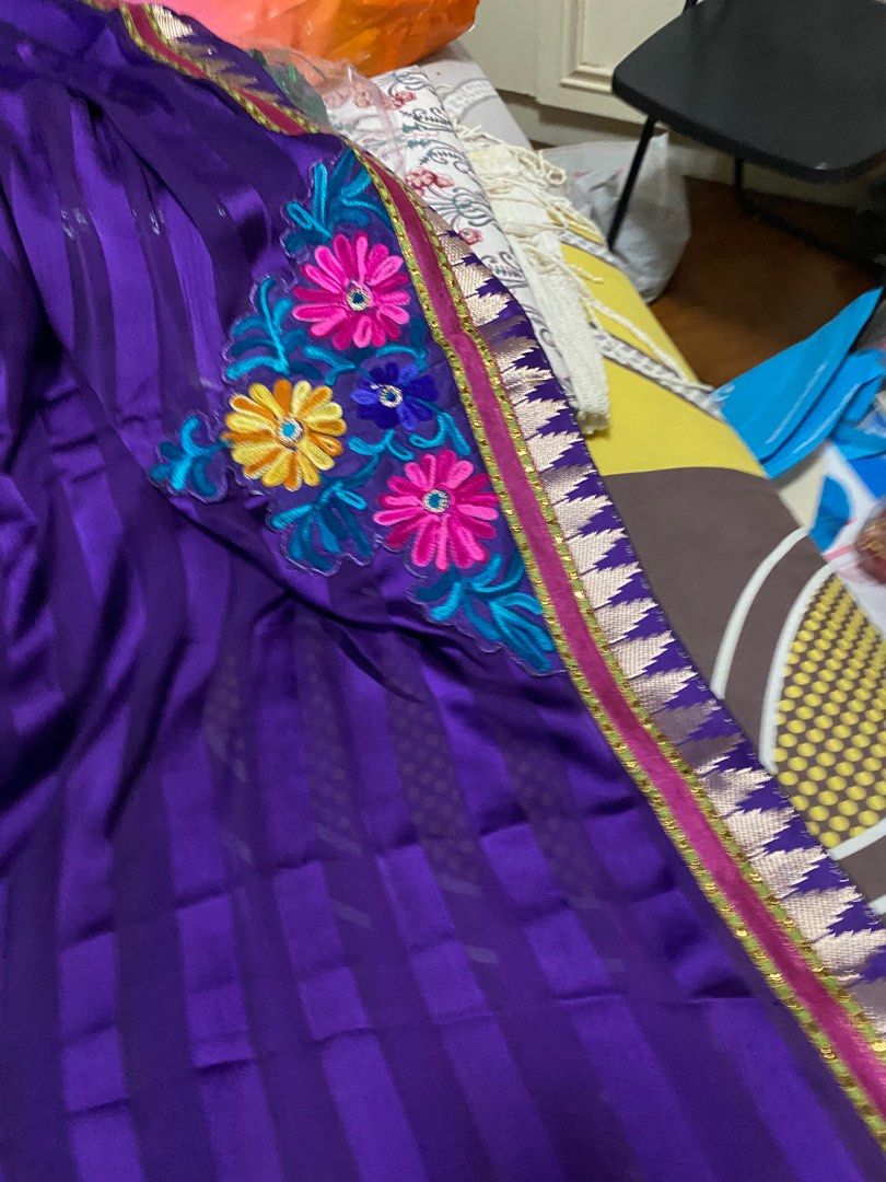 Beautiful patch work embroidered patches in triangles, aari embroidery ...