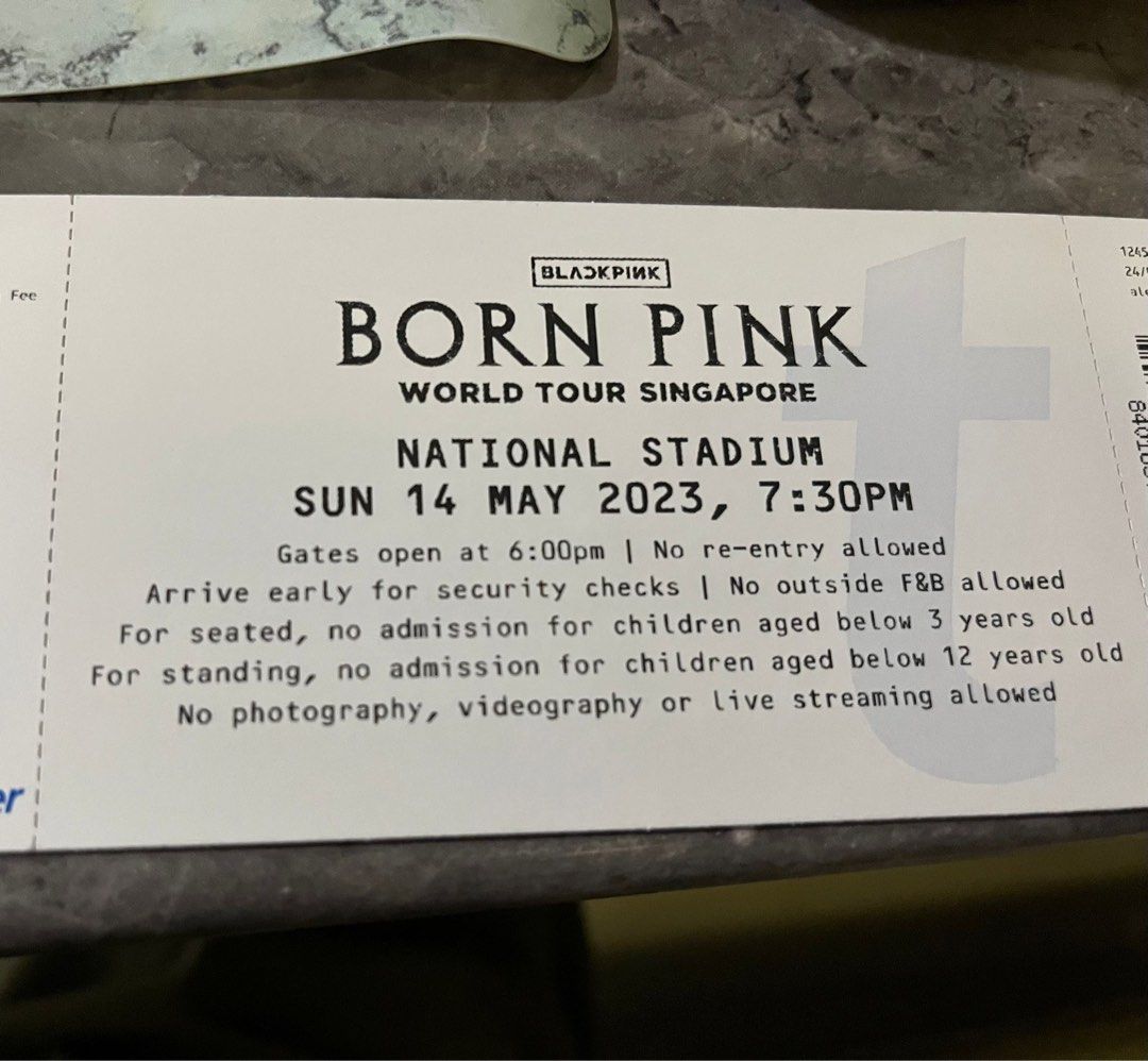 Blackpink Born Pink World tour Singapore 14 May 2023 (2 tickets ...