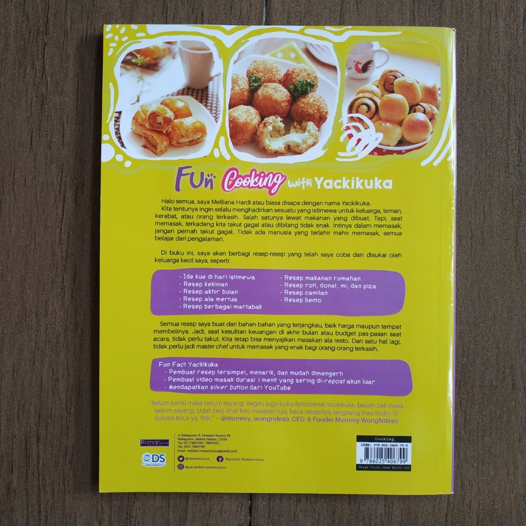 Buku Resep Fun Cooking With Yackikuka, Buku & Alat Tulis, Buku di Carousell