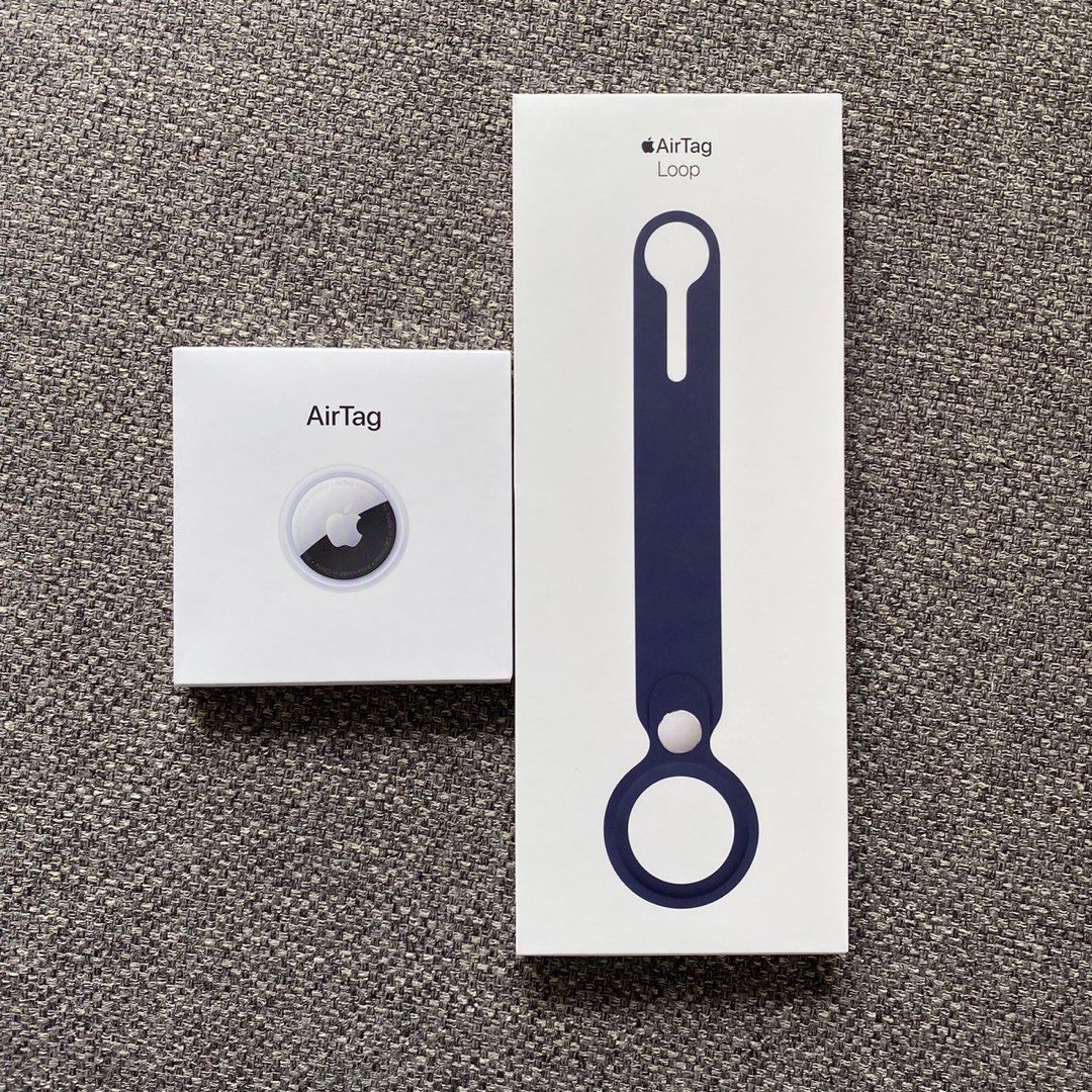 *RESERVED* BUNDLE $65 AUTHENTIC NEW APPLE AIRTAG AND AIRTAG LOOP DEEP NAVY BLUE, Mobile Phones ...