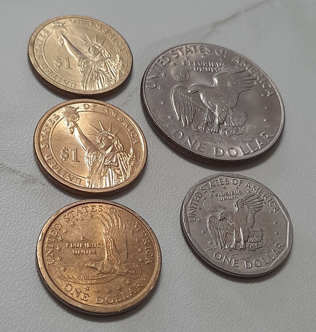 COINS: U.S. ONE 1-DOLLAR COIN SET- All 1-Dollar - (US-SET) on Carousell