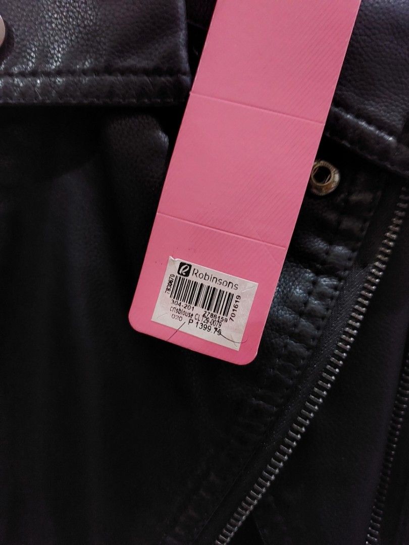 Crissa Faux Leather Jacket on Carousell