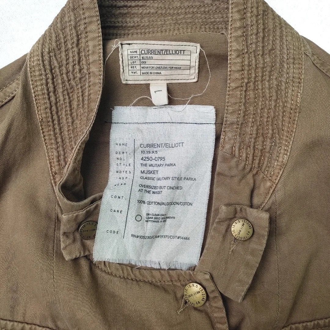 Current Elliott Musket Military Parka Jacket, Fesyen Wanita, Pakaian ...