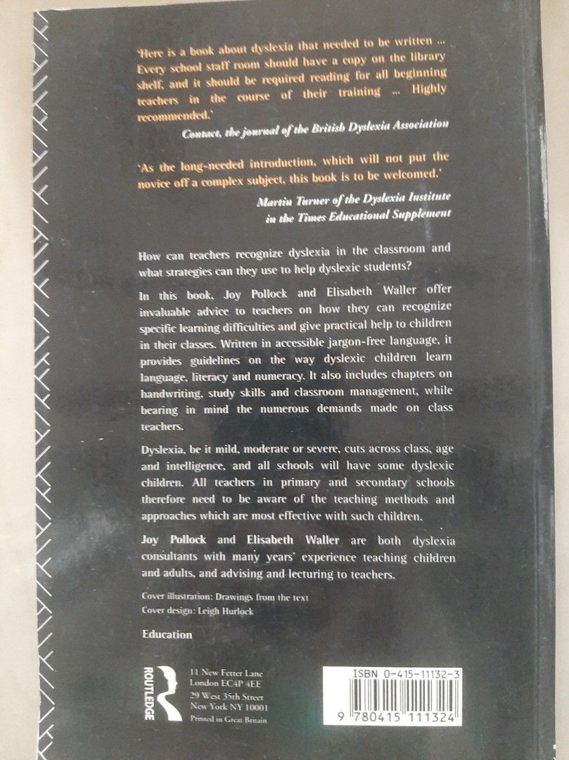 Day to Day Dyslexia In The Classroom, Hobbies & Toys, Books & Magazines ...