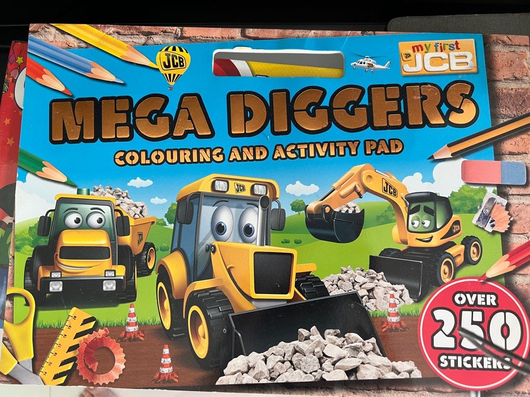 DIY doodle wearable dinosaur and mega digger colouring activity pad ...