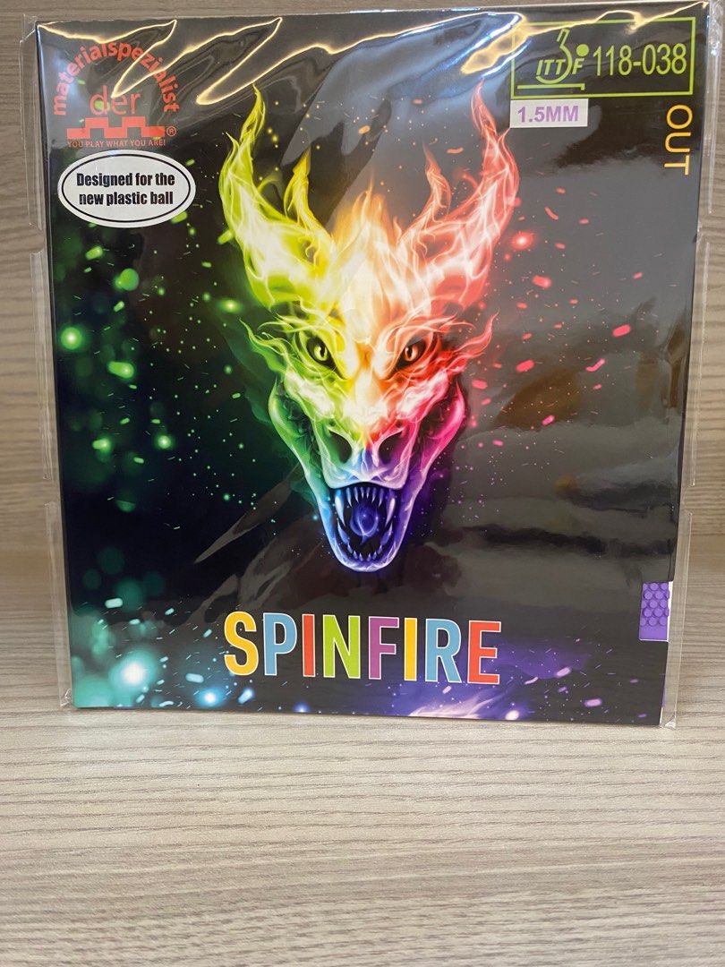 DMS der-materialspezialist Spinfire 1.5 Purple Short Pips Table Tennis Rubber, Sports Equipment ...