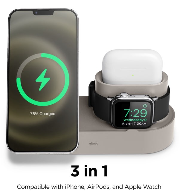 Elago 3 in 1 Charging Station (Black), Mobile Phones & Gadgets, Mobile ...