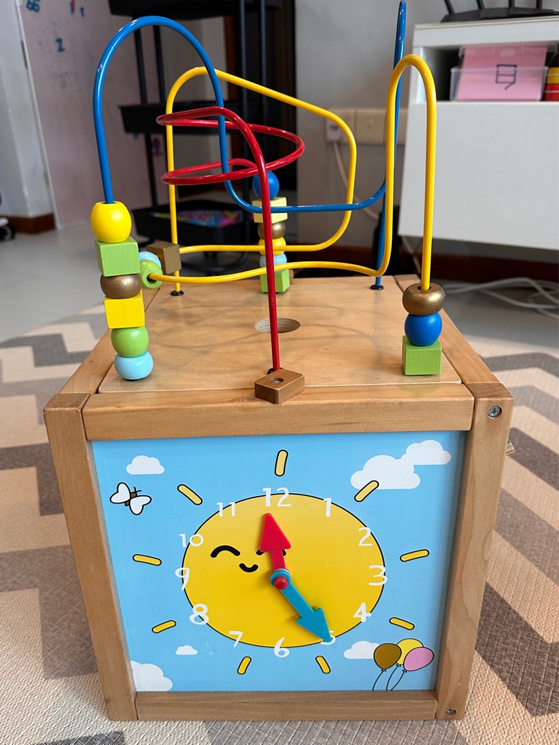 ELC Giant Wooden Activity Cube, Babies & Kids, Infant Playtime on Carousell