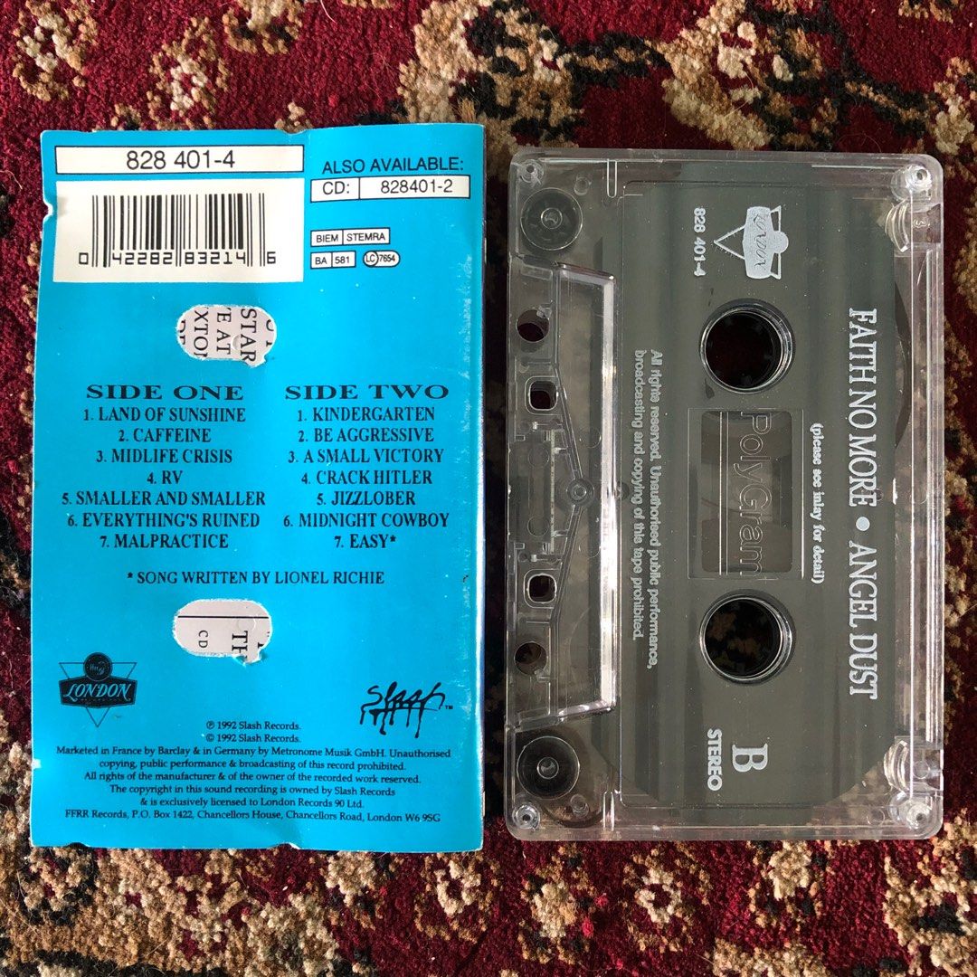 Faith No More Angel Dust Kaset Cassette Tape, Hobbies & Toys, Music & Media, CDs & DVDs on Carousell
