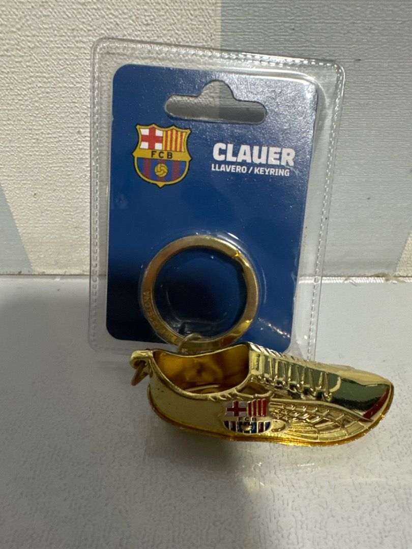 FC Barcelona golden boot keychain souvenir, Hobbies & Toys, Memorabilia ...