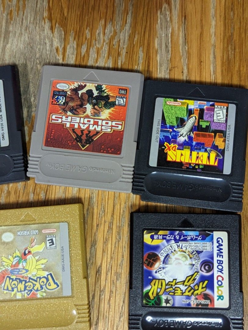 Gameboy Cartridges pokemon gold blue trading card game Japan Bomberman ...