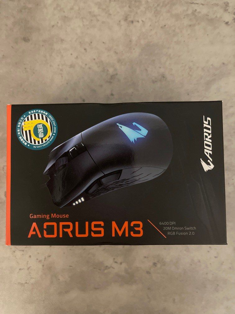 Gigabyte AORUS M3 Gaming Mouse, 電腦＆科技, 電腦周邊及配件, 電腦滑鼠及相關產品 - Carousell