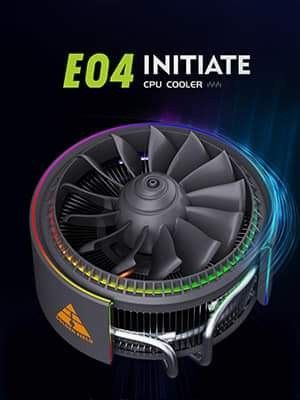 GOLDEN FIELD E04 ARGB CPU Cooler, PWM CPU Fan, 5V Motherboard SYNC, 4 Copper Heatpipes Air ...