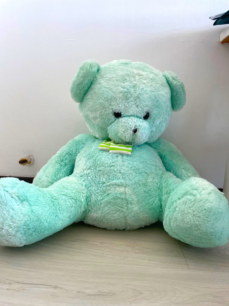 Green plush giant soft toy bear, Hobbies & Toys, Toys & Games on Carousell