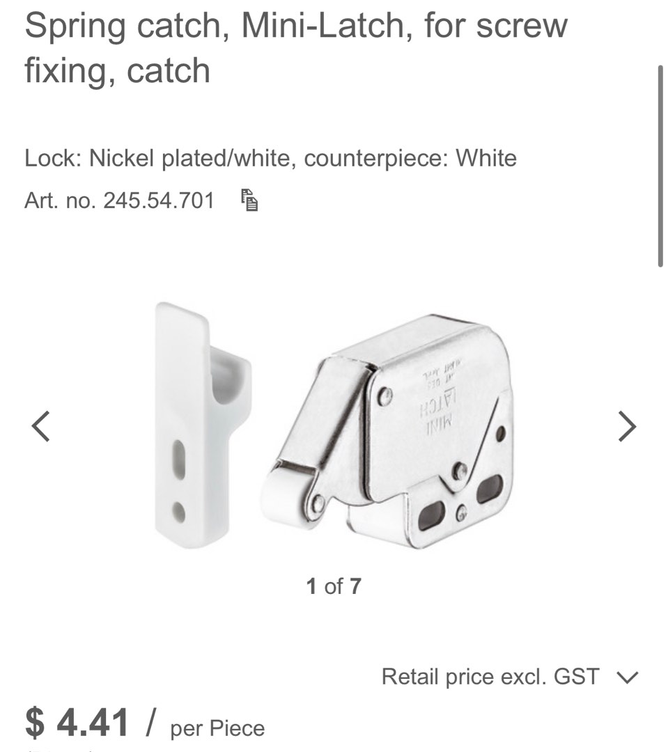 Hafele Mini Latch, Furniture & Home Living, Security & Locks, Locks ...