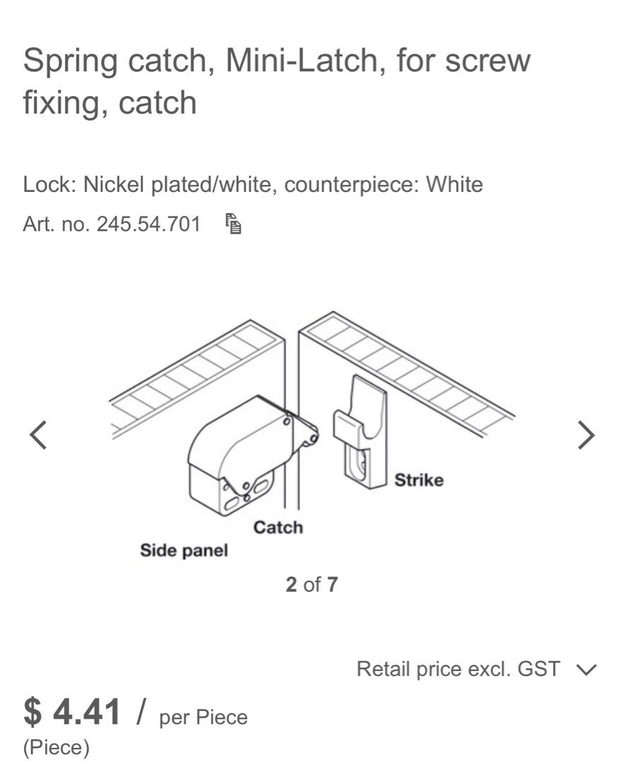 Hafele Mini Latch, Furniture & Home Living, Security & Locks, Locks ...