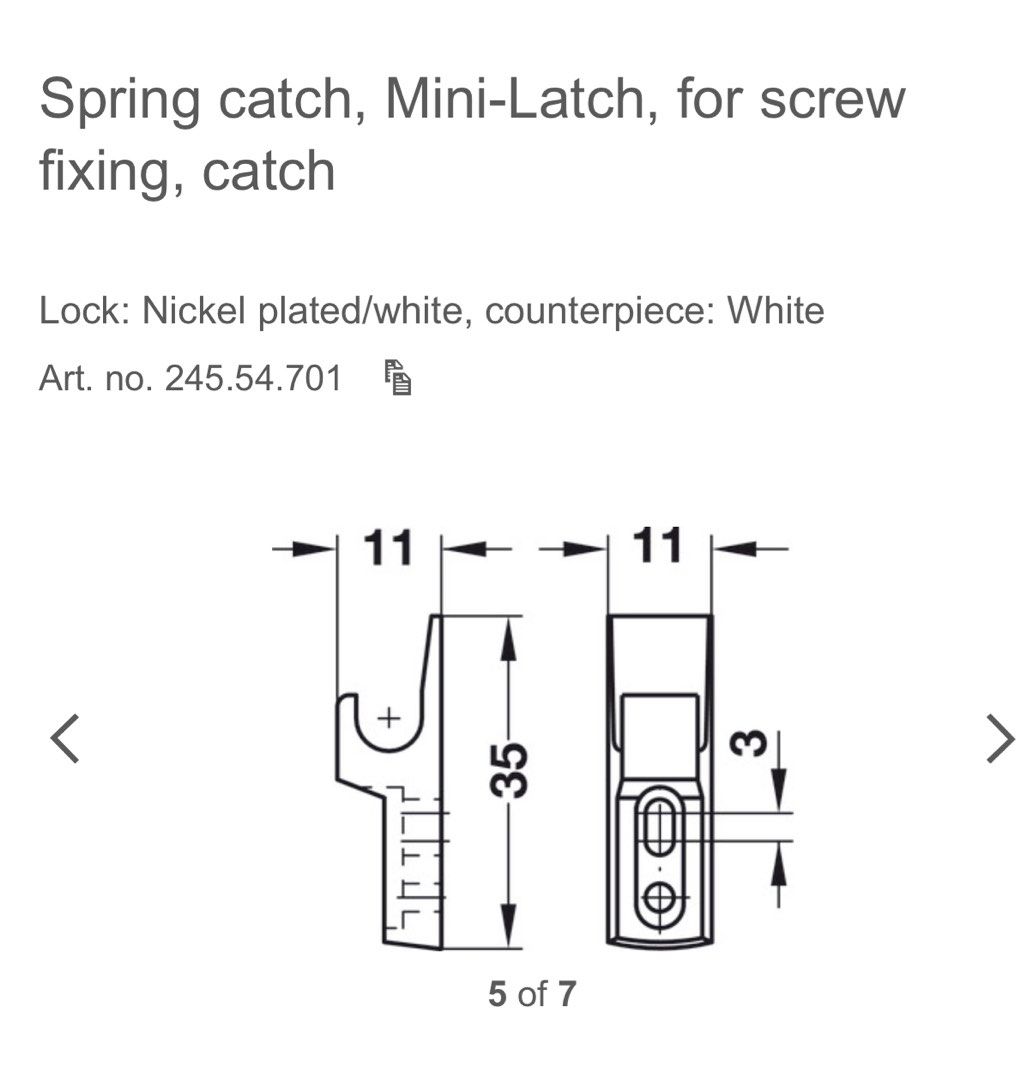 Hafele Mini Latch, Furniture & Home Living, Security & Locks, Locks ...