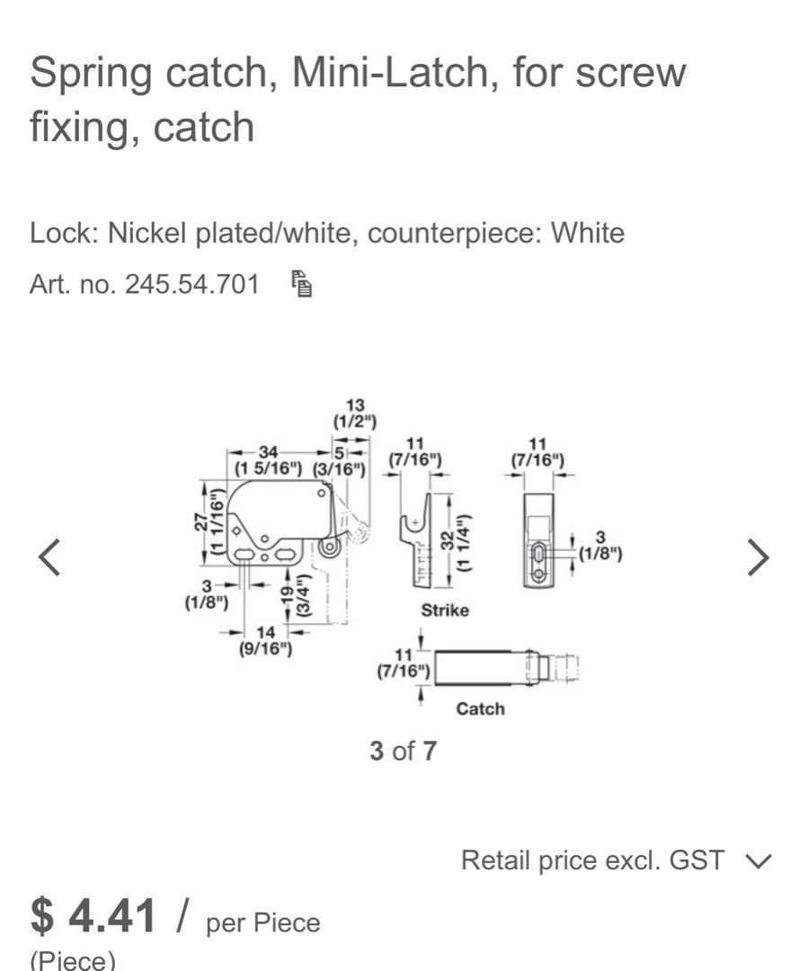 Hafele Mini Latch, Furniture & Home Living, Security & Locks, Locks ...