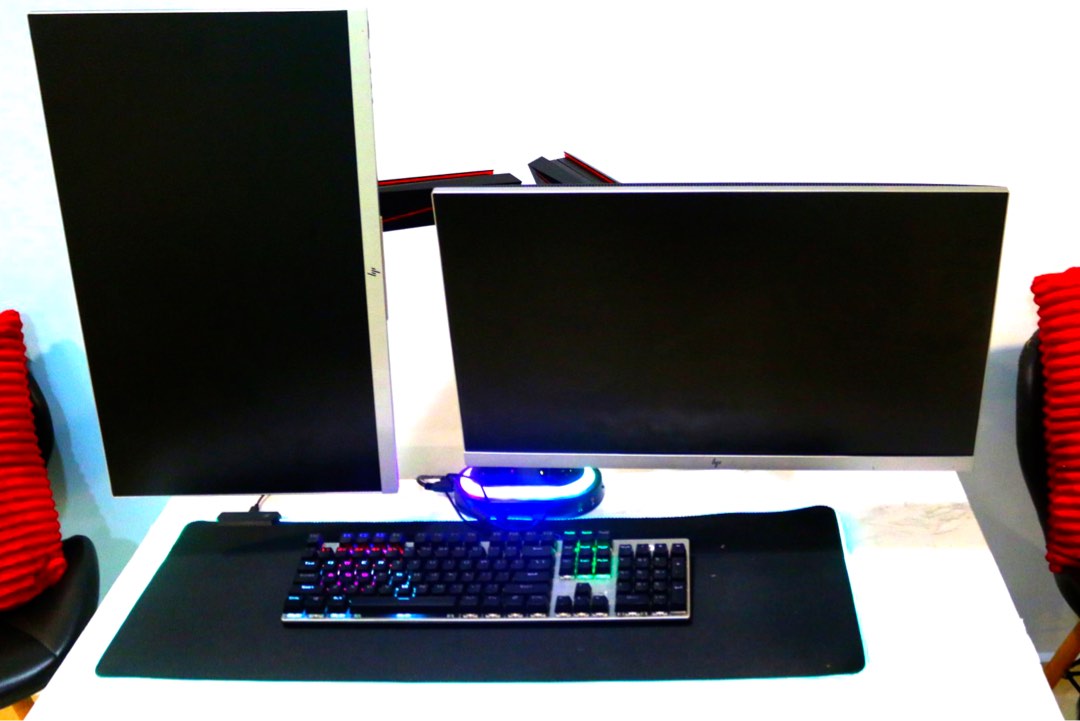 HP Elite Display Monitor E243 with Prism+ Arc Neo Arm, Computers & Tech ...