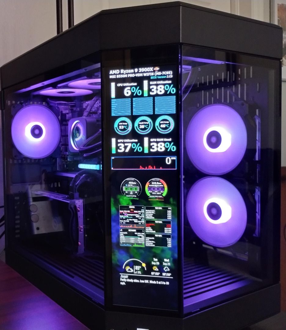 HYTE Y60 LCD Mod Backplate Bracket LCD Diy Kit For Hyte Y60 PC Desktop ...