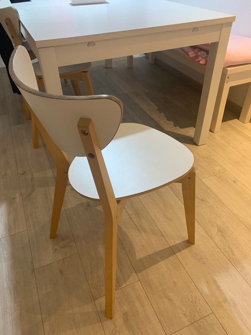 Ikea LANEBERG Extendable table, white,, Furniture & Home Living ...