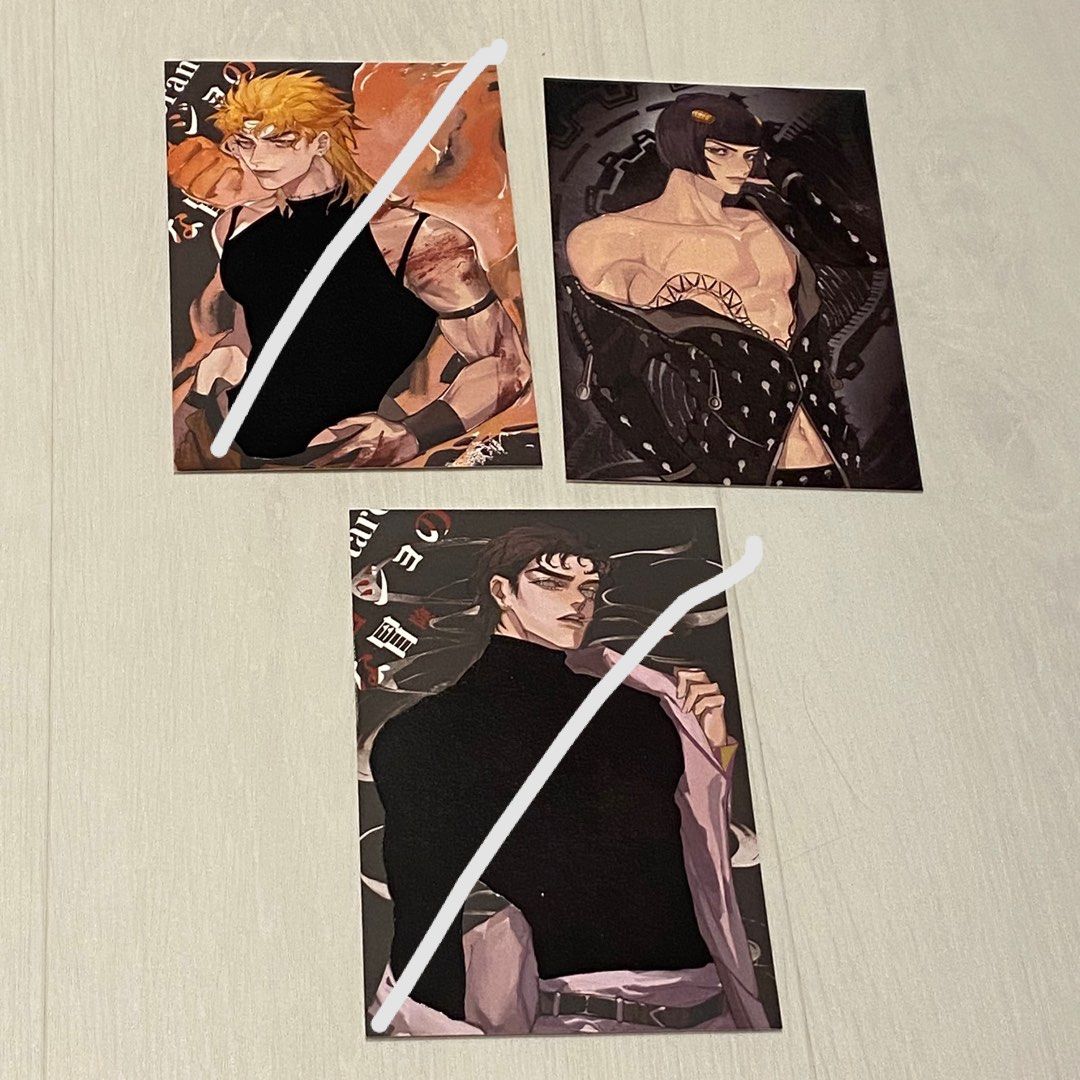 JJBA fanart: heat sensitive postcards, fanart A5 A6, jojo playing cards ...