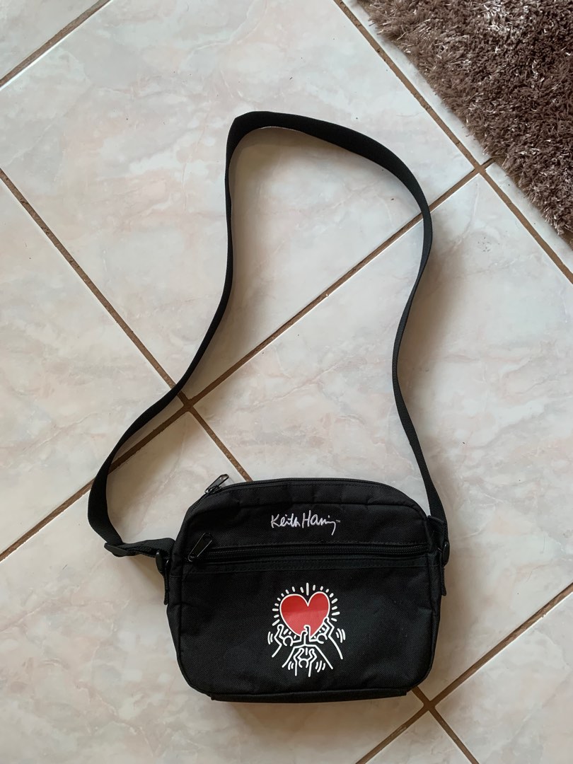 Keith Haring x WEGO, Men's Fashion, Bags, Sling Bags on Carousell