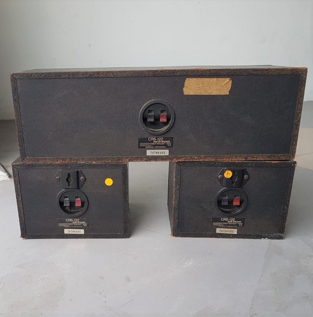 Kenwood Speaker System, Set of 3 Loudspeakers, Model CRS-122, Combined ...