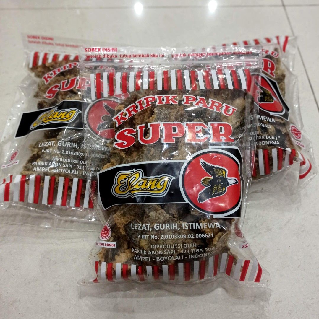 Keripik paru super cap elang 250 gram asli boyolali on Carousell