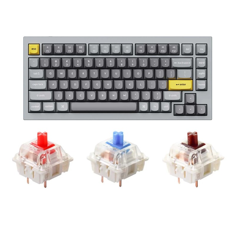Keychron Q1 QMK 84 Keys Compact Wired TKL Tenkeyless Mechanical ...