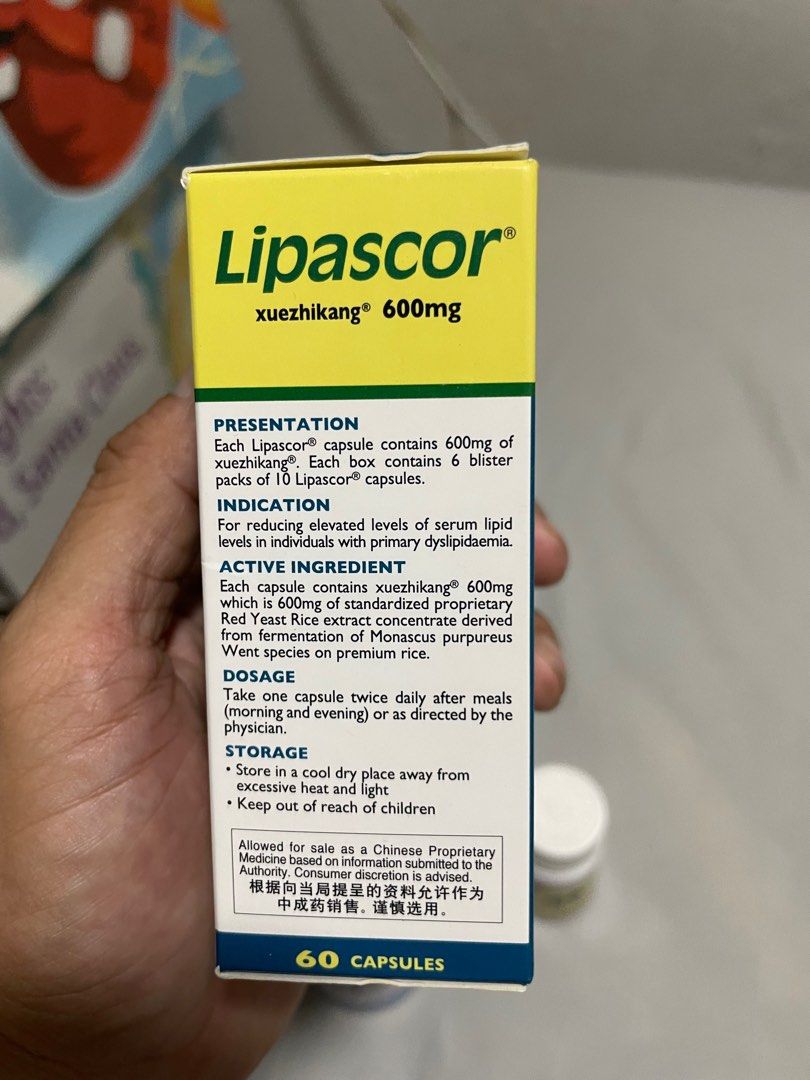 lipascor lipid regulating agent, Health & Nutrition, Health Supplements ...