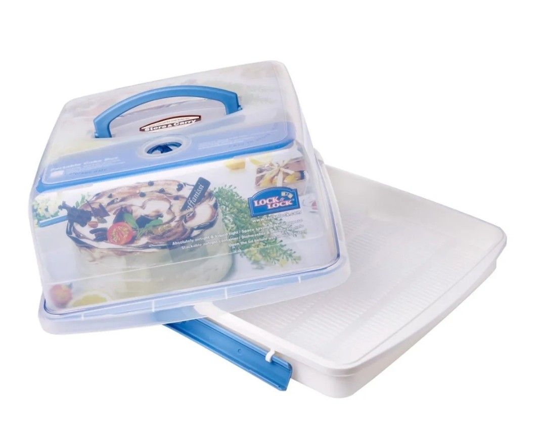 Lock & Lock cake carrier 21L, Furniture & Home Living, Kitchenware ...