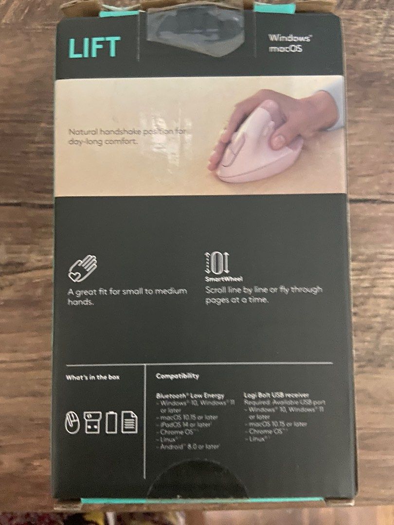 Logitech Lift Vertical Ergonomic Mouse Pink, Computers & Tech, Parts ...