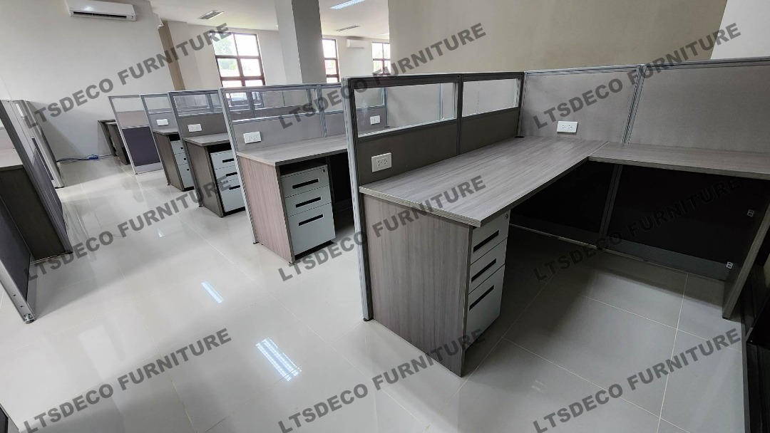 L-SHAPE WORKSTATION TABLE OFFICE PARTITION FURNITURE on Carousell